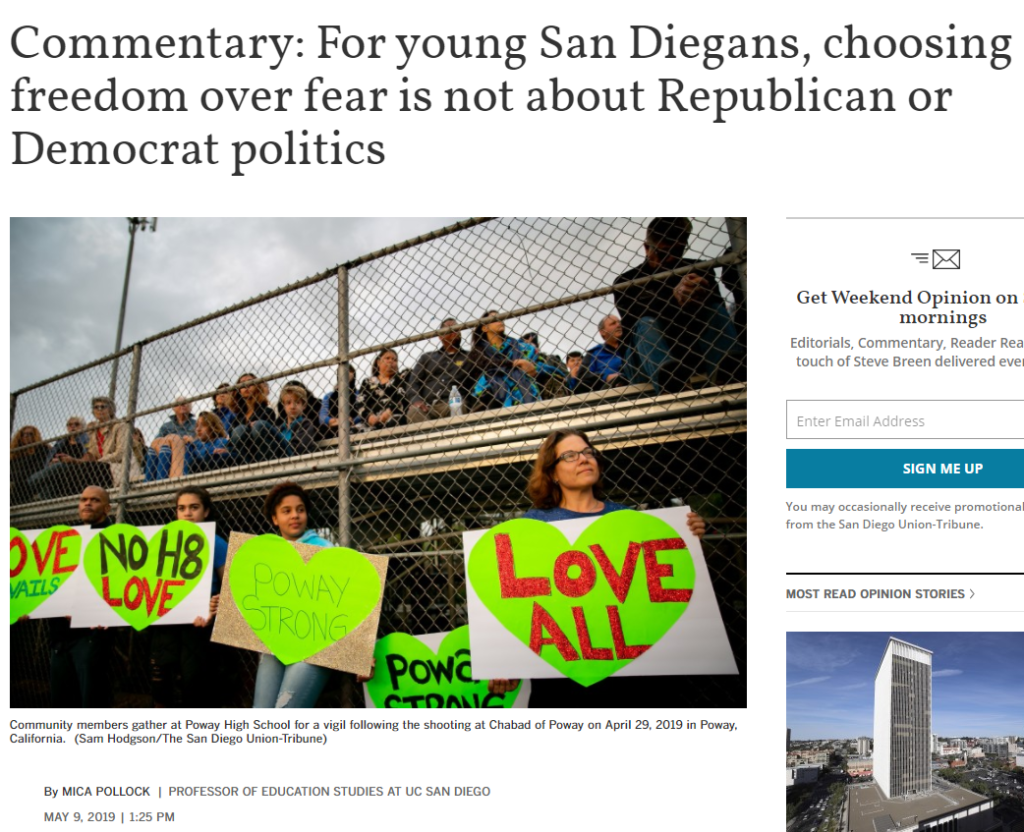 “Commentary: For Young San Diegans, Choosing Freedom Over Fear is Not ...